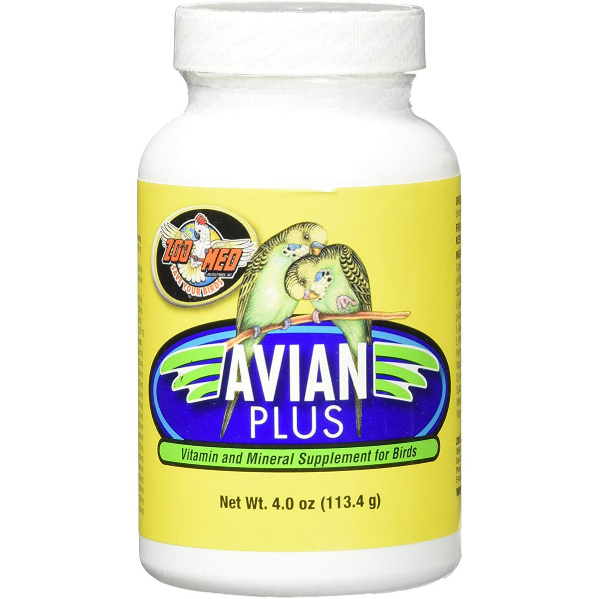 Zoo Med Avian Plus Vitamin And Mineral Supplement For Birds, 40 oz ...