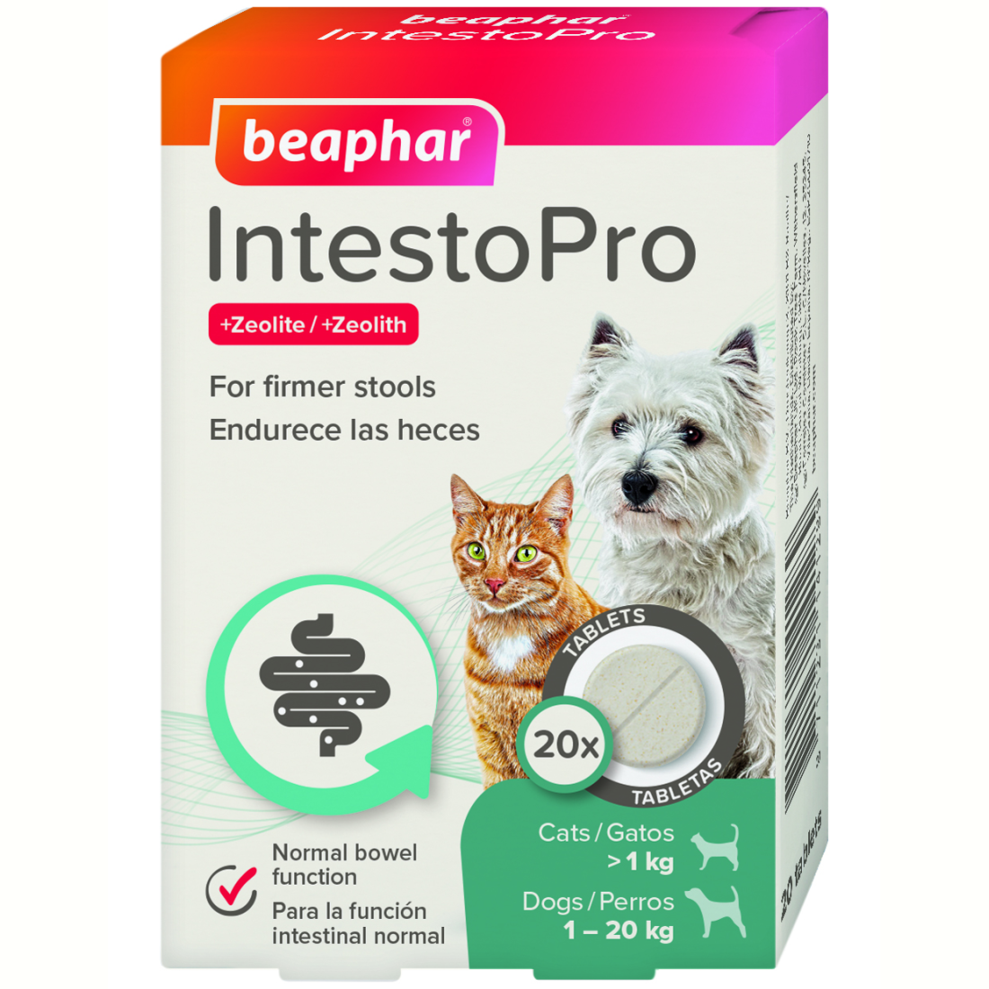 IntestoPro Anti Diarrhea Tablet Small Dog & Cat 20 tab — Amazonpet.ae